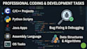 Solve c cpp python java assembly language operating system tasks ...