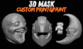 Design realistic 3d mask helmet cosplay mask print and paint gauntlets ...