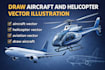 Draw aircraft, airplane, helicopter into a vector cartoon by Joe_dean67 ...