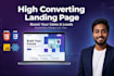 Hochkonvertierende landing page mit html css react gestalten