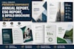 Create a premium corporate annual report esg report and bifold brochure ...