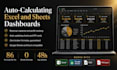 Build an auto calculating excel and google sheets dashboard by Reznow1 ...