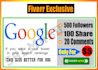 Add 500 google plus followers, share and comments by Salmabd | Fiverr