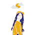 Simple illustration with 2 color style by Ilsyaffana | Fiverr