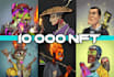 Do unique nft art collection with 100, 1k, 10k nfts by Damian3d5 | Fiverr