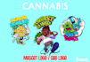Design cannabis, weed mascot or cartoon illustration logo by Kanigeeth ...