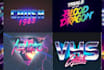 Design 80s futuristic synthwave retro vintage logo with neon by Shahana ...