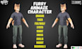 Create realistic furry vrchat avatar streaming vtuber model for ...