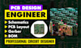 Do pcb design, circuit board layout, schematic, in easyeda, kicad ...