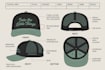 Design hat cap headwear and beanie tech pack with flat sketch and ...