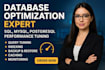 Optimize your sql, mysql, or postgresql database for speed and performance by Booster_devv | Fiverr