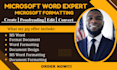 Do microsoft word document formatting, editing, and design by Smart ...