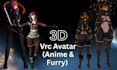 Create custom vrchat avatar, anime vrc avatar furry 3d model vr ...