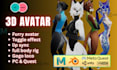 Haré avatar personalizado de vrchat furry fursona vtuber avatar de vr ...