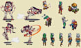 Pixel art personnage pixel animation sprite sheet pixel tileset 8bit