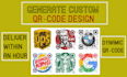 Generate custom colorful qr code design with your logo by Redcherry426 ...