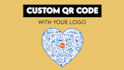 Create custom qr code with logo in a heart shape via my qr code generator by Zeynepcavadov | Fiverr