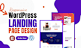 Build wordpress landing page design, squeeze page, sales page, or sales funnel by Pixelpro_web ...