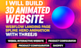 3d animated webflow threejs webgl webflow interactive website gsap rf3 ar by Danielwilson65 | Fiverr