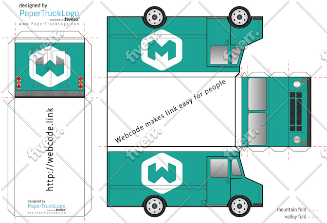 Make a papercraft step van or ups style delivery van with your logo on ...