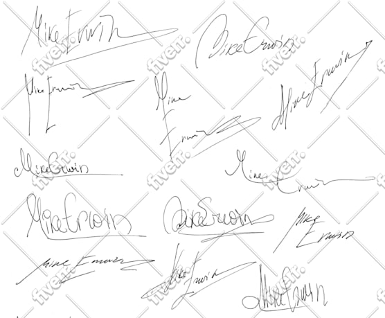 Give up to 60 hand written signature ideas by Moonike
