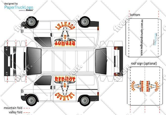 Make a papercraft delivery van with your logo on it ford transit by ...