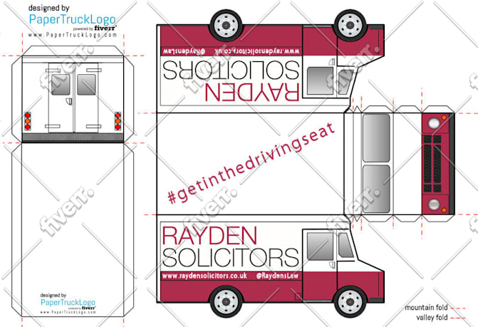 Make a papercraft step van or ups style delivery van with your logo on ...