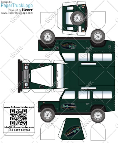 Make a papercraft step van or ups style delivery van with your logo on ...