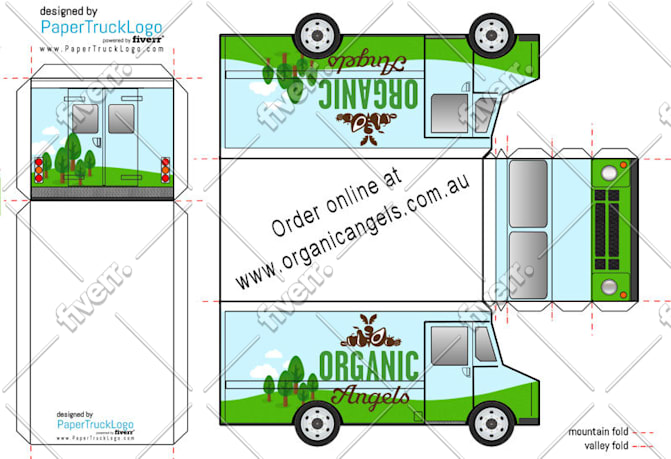 Make a papercraft step van or ups style delivery van with your logo on ...