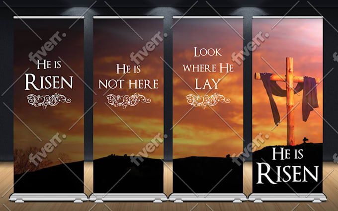 Create a print ready roll up banner or web banner by Designbangla