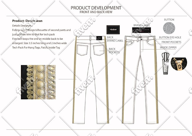 Draw perfect flat fashion sketch of your garment or tech packs for ...