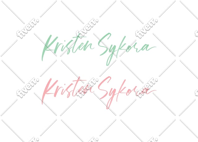 Design a handwritten script logo by Kimj_03