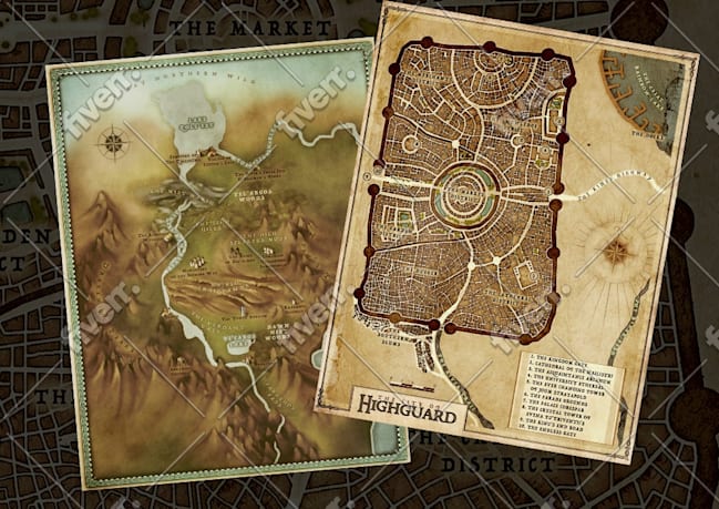 Custom fantasy world map | Fiverr