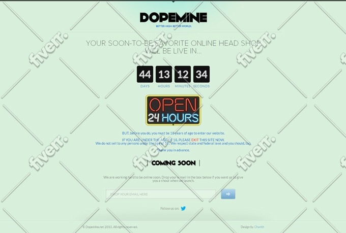Do a countdown page for your upcoming website by Charithncs