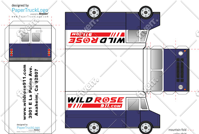 Make a papercraft step van or ups style delivery van with your logo on ...