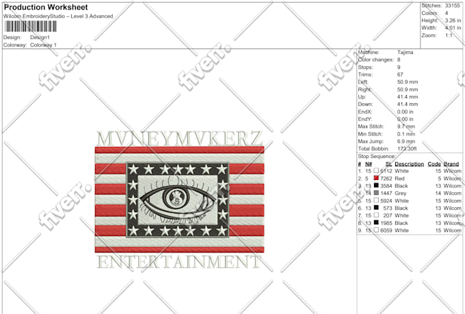 Embroidery Digitizing DST PES | Fiverr