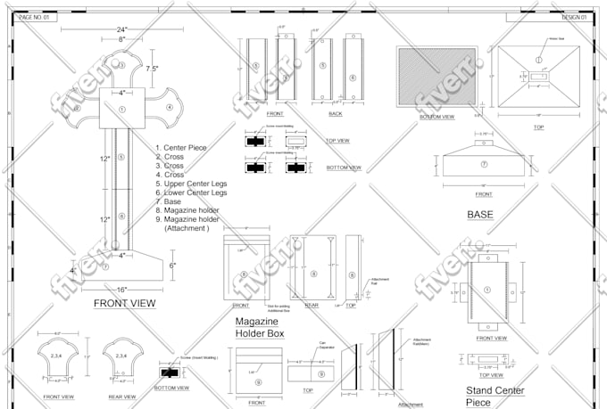 Draw your patent, architectural, mechanical cad drawings by Amil077