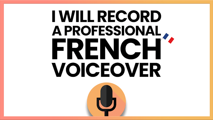 Record a professional french voice over by Anthonybvoice | Fiverr