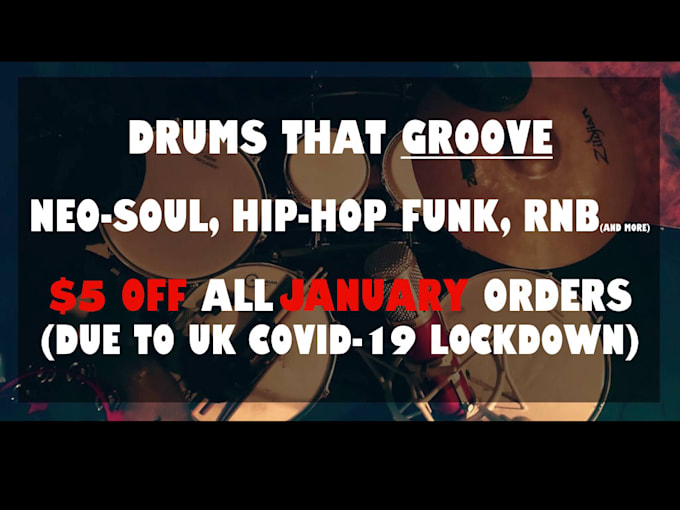 Tasteful, groovy drums for your song by Benwhiteaudio | Fiverr
