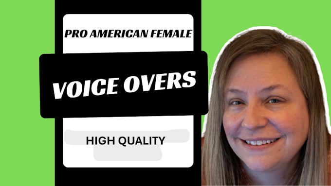 Record a great female voice over by Jandkvo | Fiverr