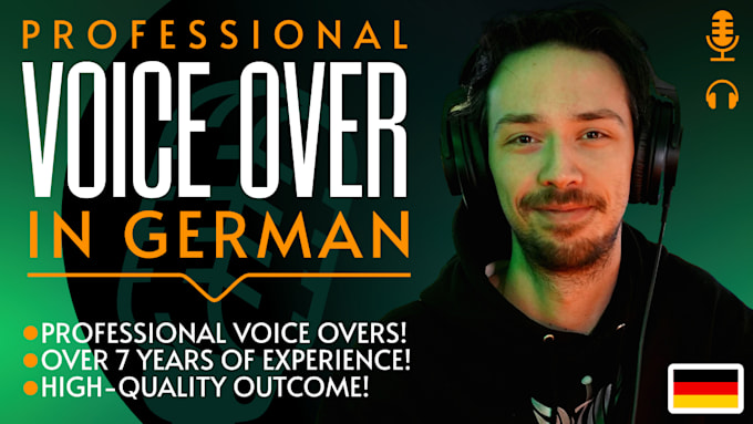Record a professional male german voice over by Voiceofdragons | Fiverr