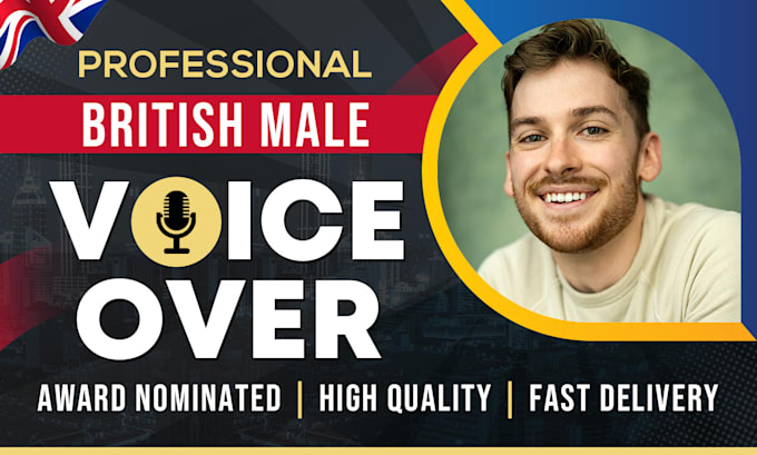 Be your british male voice over, professional english voice actor ...