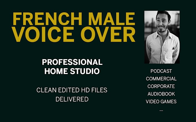 Record a male french voice over by Imdborens | Fiverr