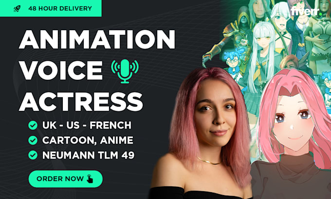 Record 100 words of cartoon or anime voices in 2 days by Joyh97 | Fiverr