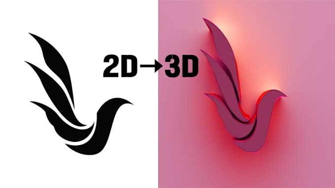 Turn 2d logo into 3d vectary or spline by Asim2015 | Fiverr