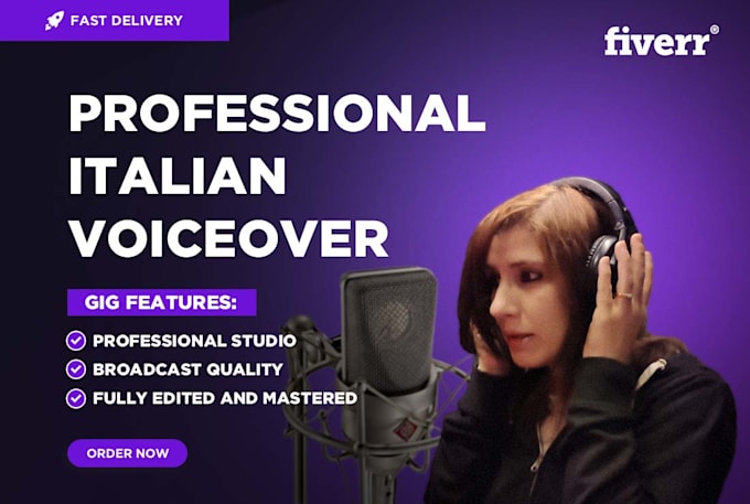 Record a professional italian female voice over or dubbing by Martina ...