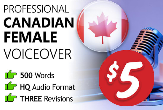 Record professional female voice over in canadian accent by Adam_impact ...