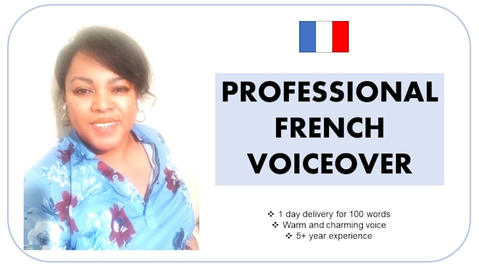 Be your perfect french female voice over by Fetynambinina | Fiverr