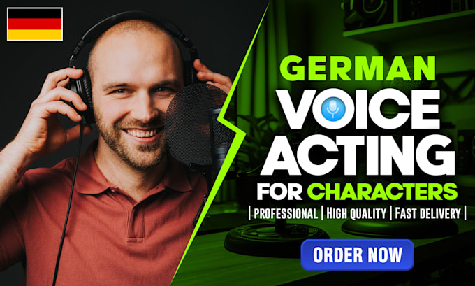 Record a professional german male voice over for video games and ...