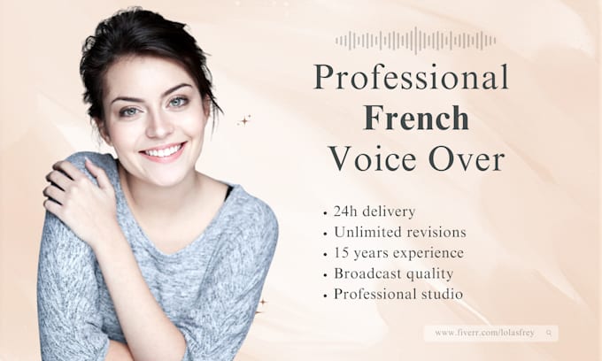 Record a professional french voice over today by Lolasfrey | Fiverr